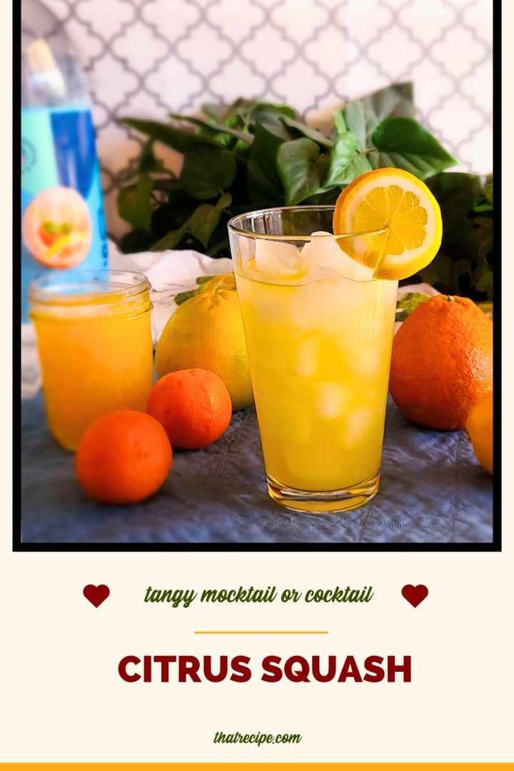 No Sugar Added Citrus Squash Refreshing Summer Mocktail