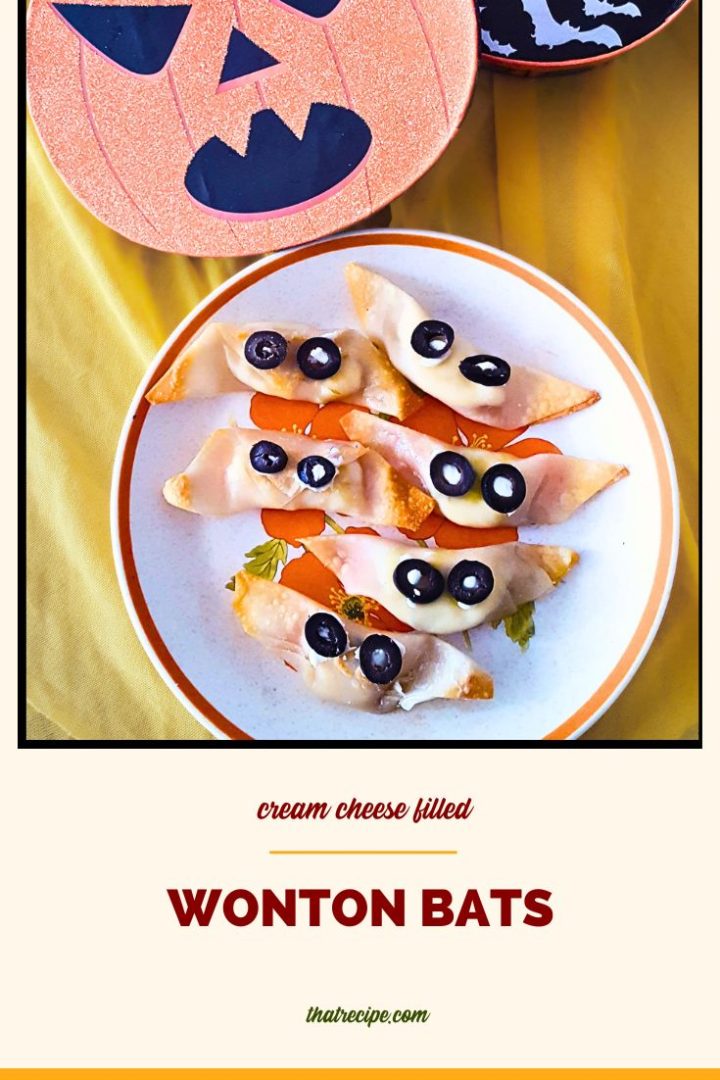 Serve Cream Cheese Wonton Bats at Your Halloween Party