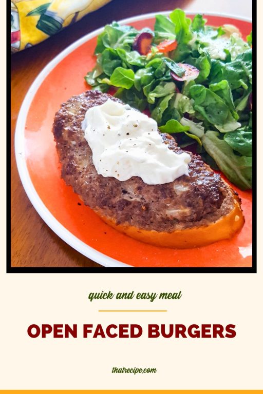 Open Faced Hamburgers Make a Quick and Easy Meal
