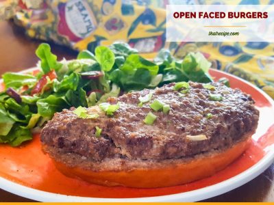 Open Faced Hamburgers Make a Quick and Easy Meal