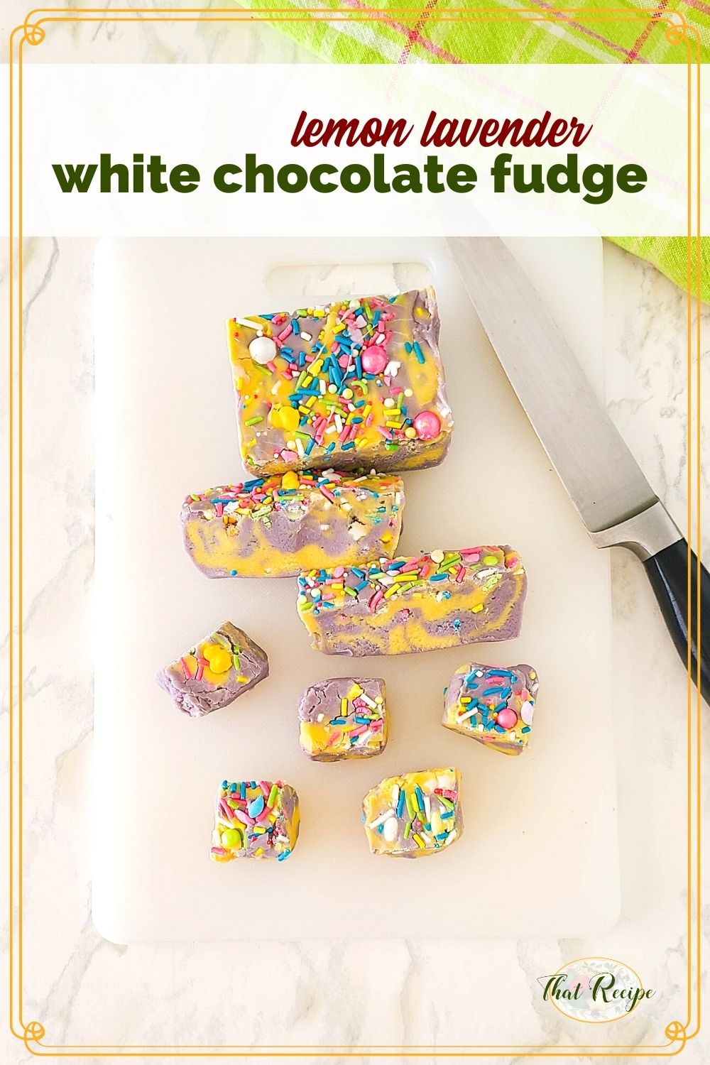 Lemon Lavender White Chocolate Fudge