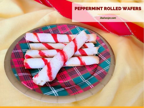 Peppermint Rolled Wafers Colorful Crunchy Cookies