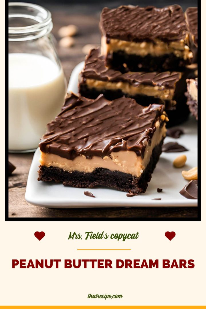 Peanut Butter Dream Bars: Copycat Mrs. Field's Recipe